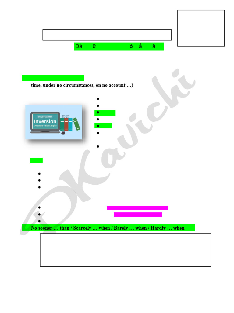 Inversion | PDF | Linguistics