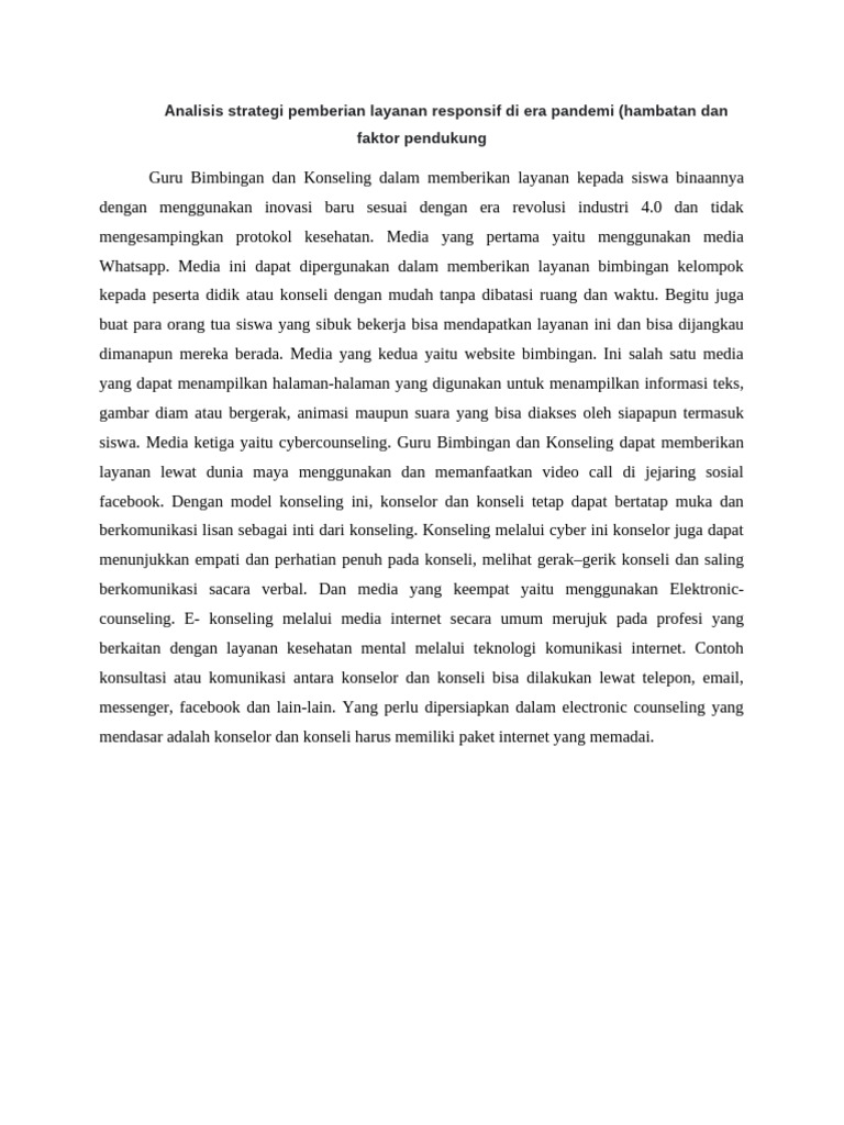 Analisis Layanan Responsif | PDF