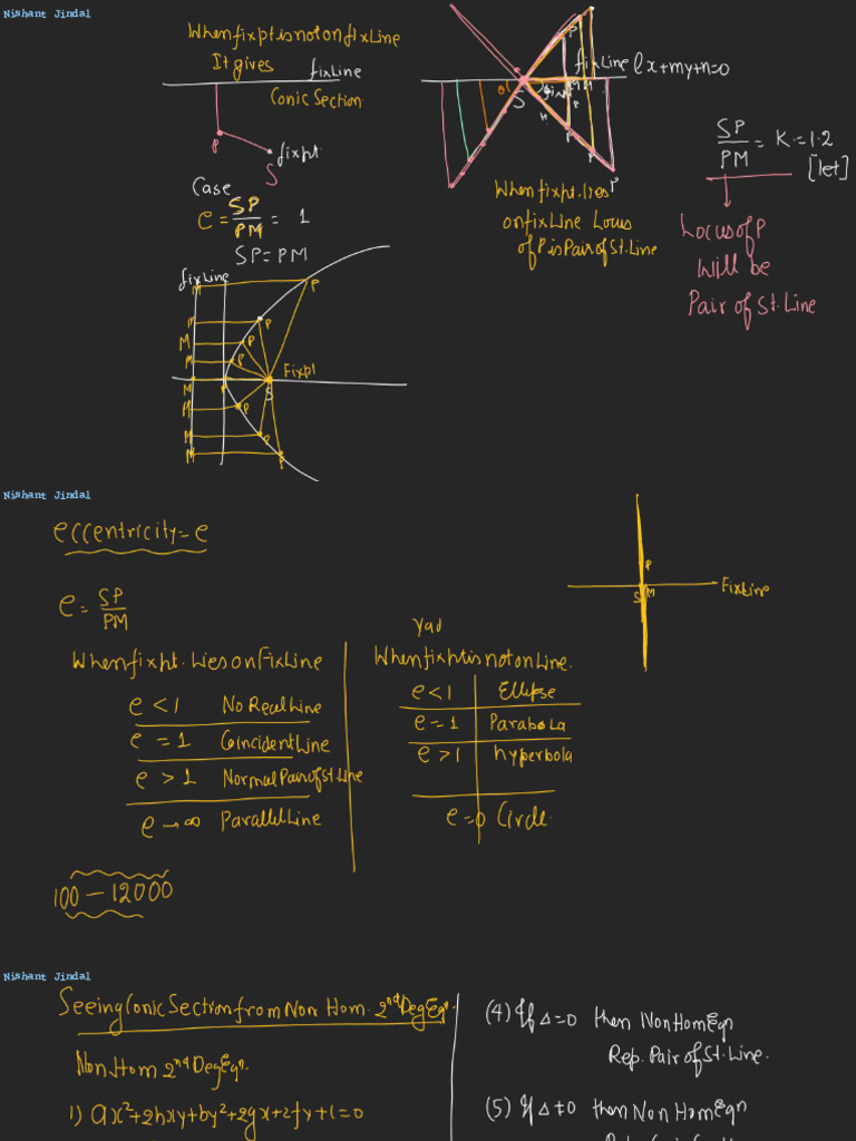 Parabola - L-02 (Class Notes) NJ - 247 | PDF