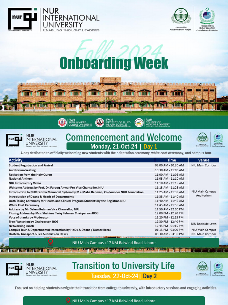Onboarding Week F 24 | PDF | Academia