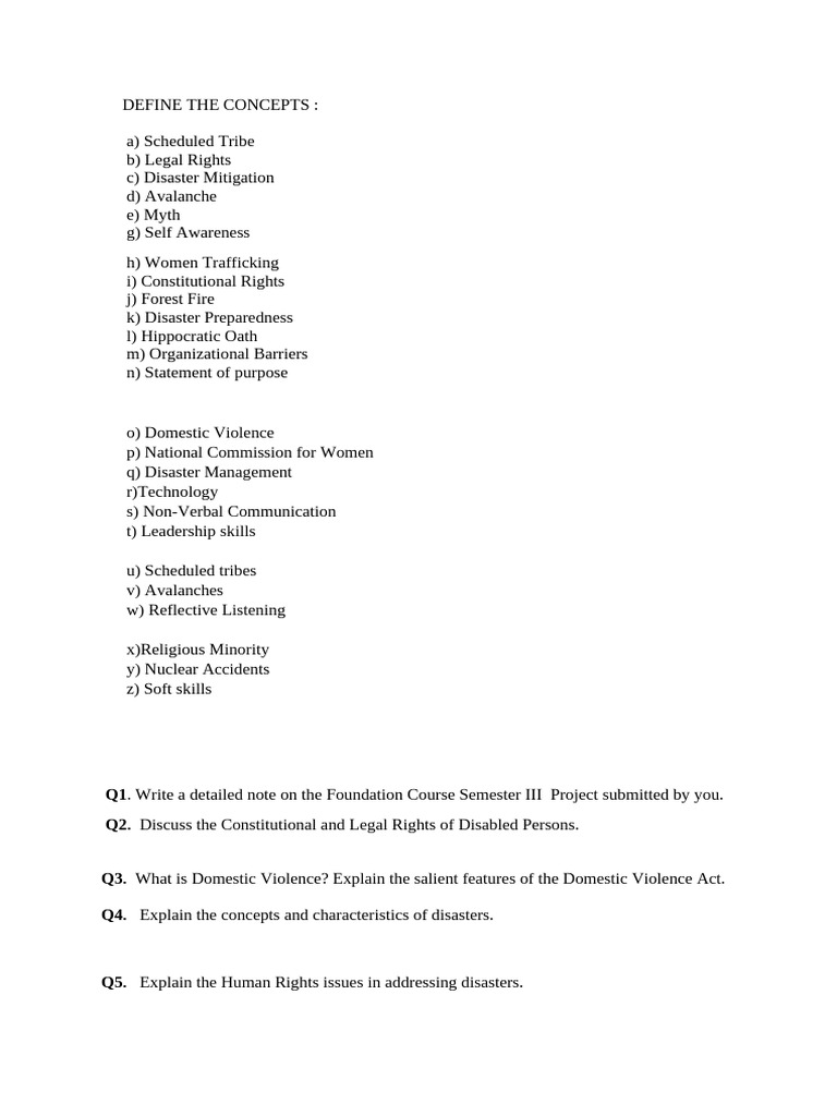 FC Questions | PDF | Justice | Crime & Violence