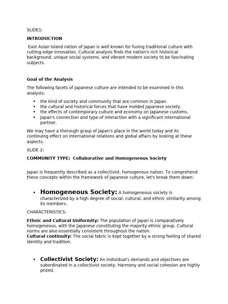 Homogeneous Society | PDF | Japan | The United States