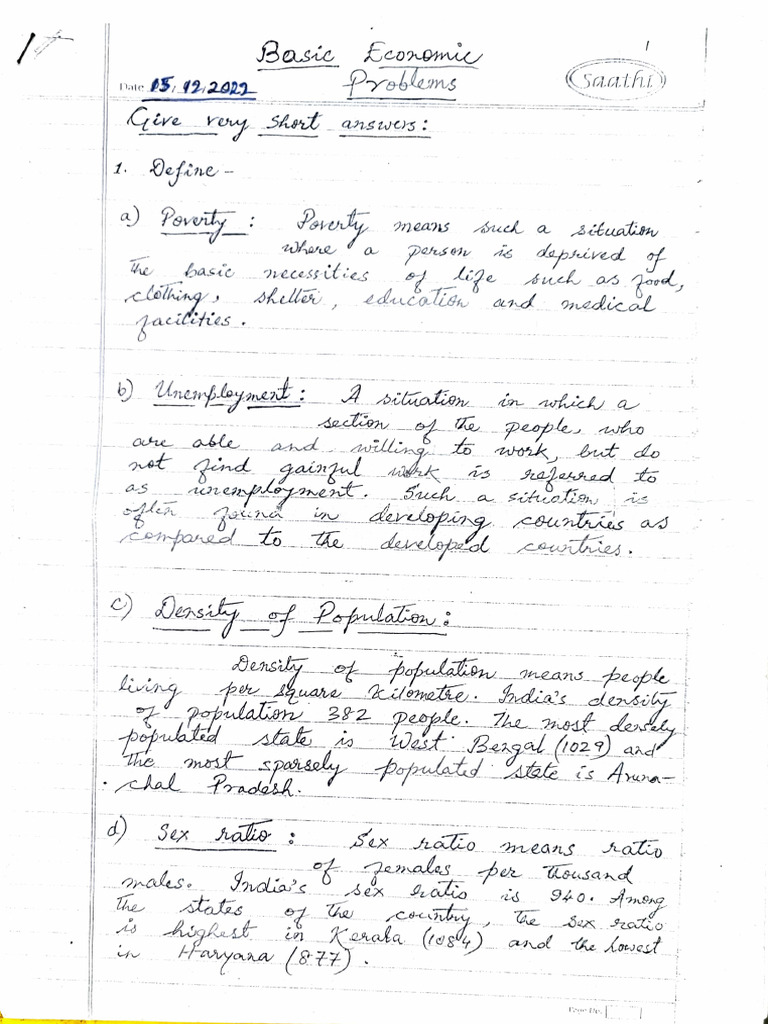 Basic Economic Problems | PDF