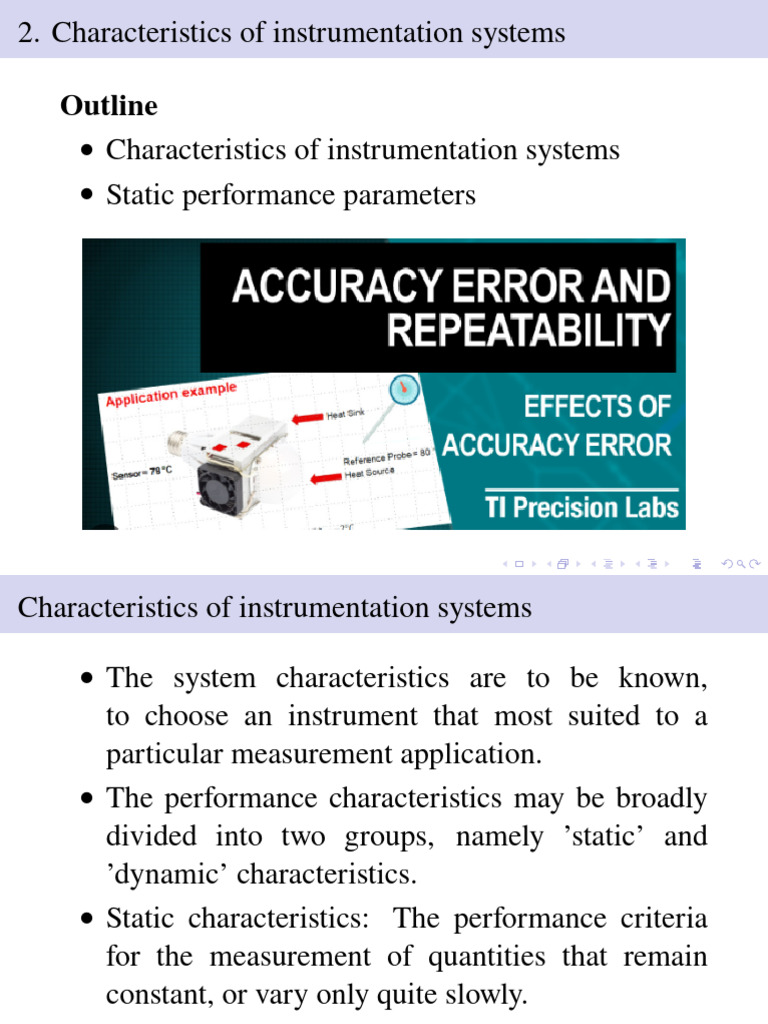 2 - Characteristics of Instrumentation Systems | PDF | Accuracy And ...