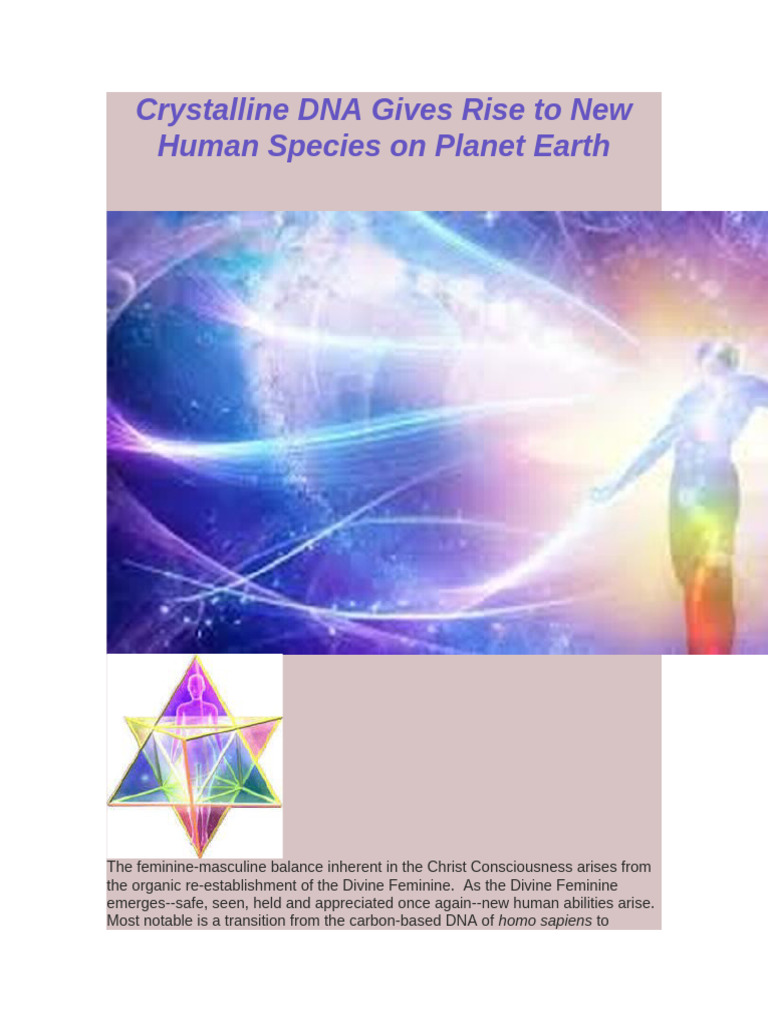 Crystalline DNA Gives Rise To New Human Species On Planet Earth | PDF ...