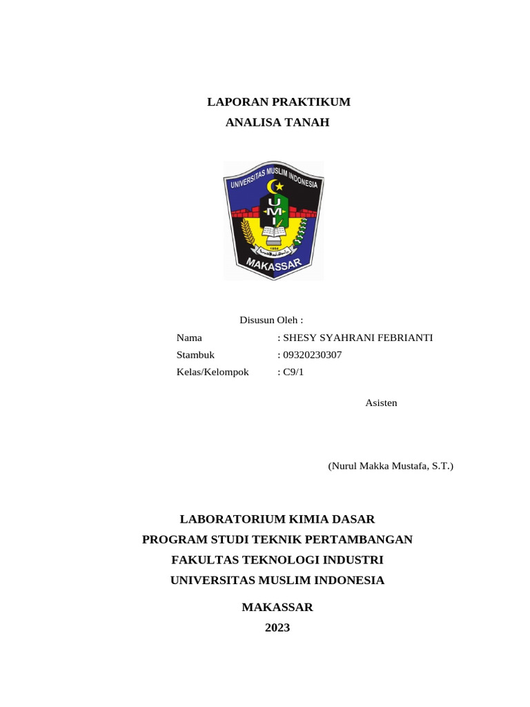 7 Analisa Tanah Shesy S.F | PDF
