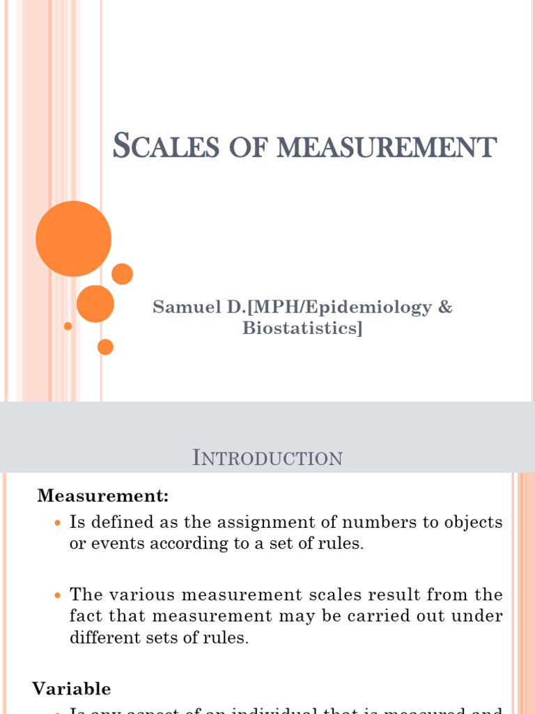 Scales of Measurement | PDF | Level Of Measurement | Categorical Variable