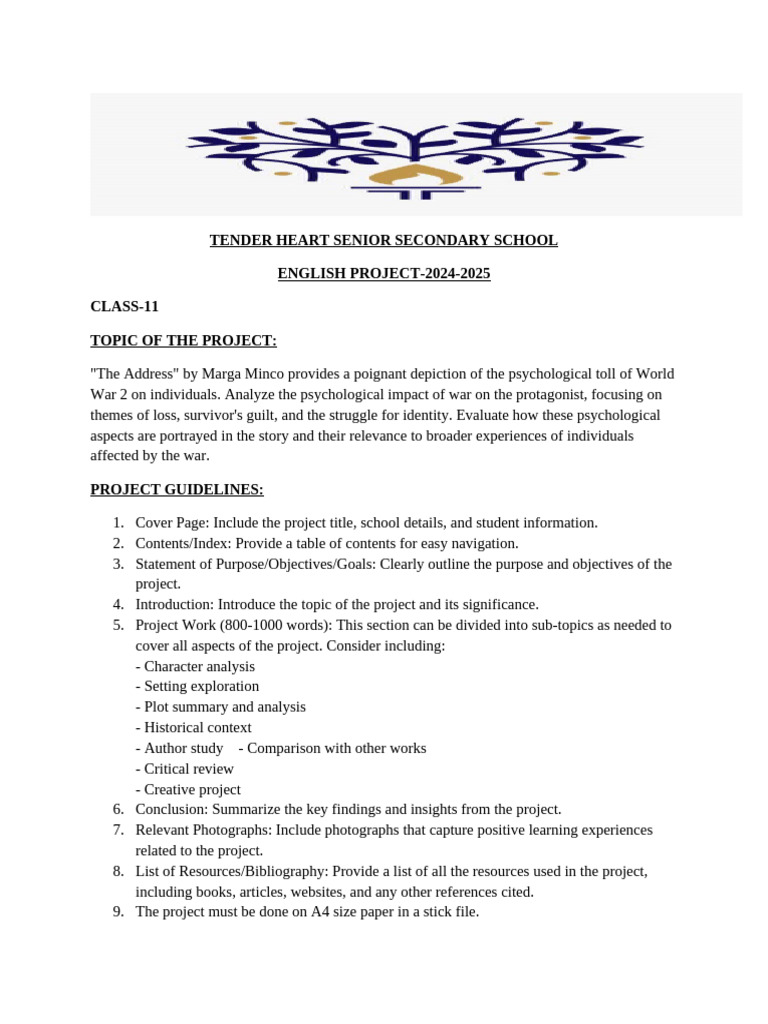 English Project-Grade-11-24-25 | PDF