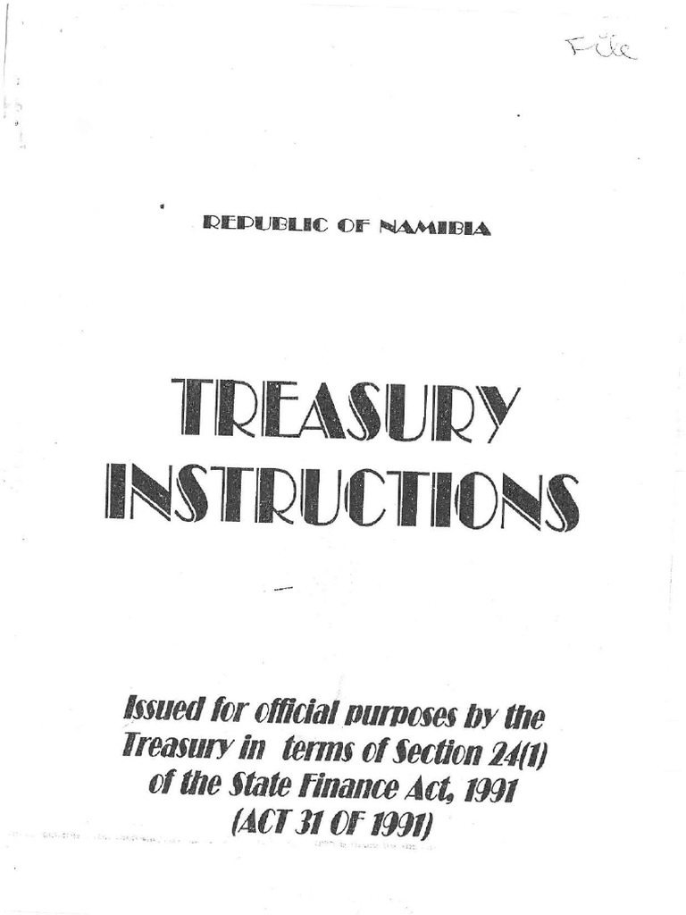 Treasury Instructions - Compressed | PDF