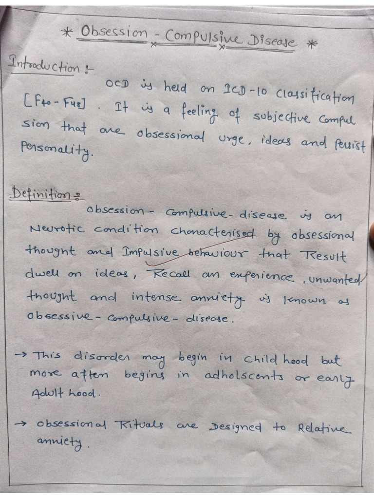 Ocd Assignment | PDF