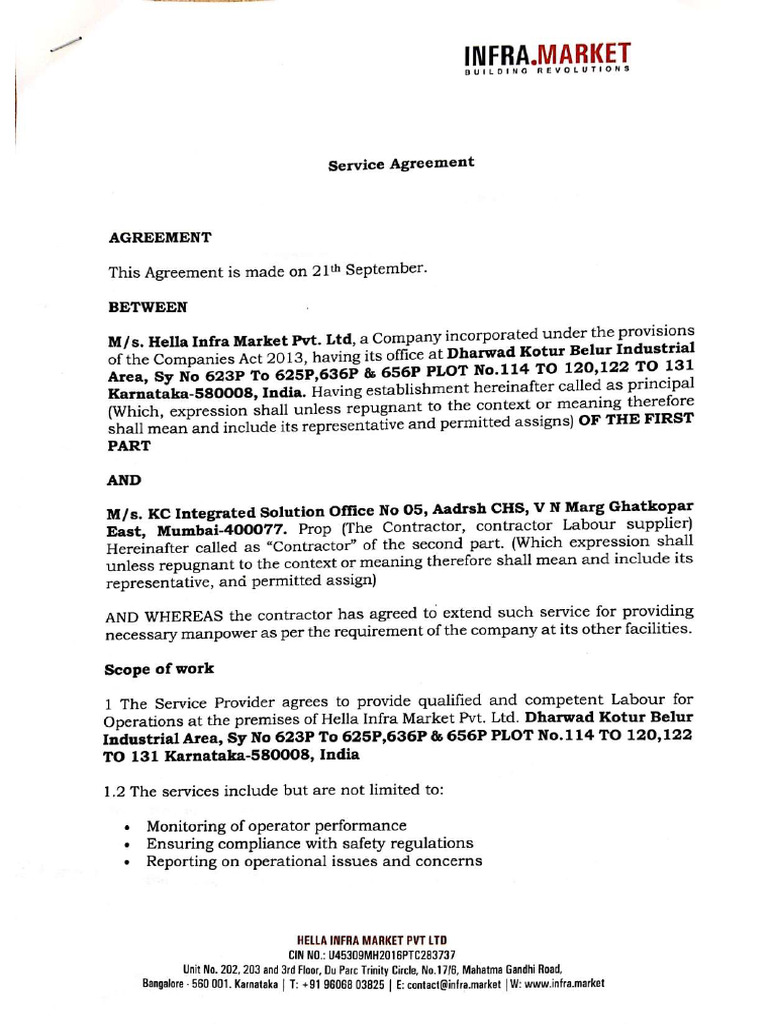 Service Agreement Compressed | PDF