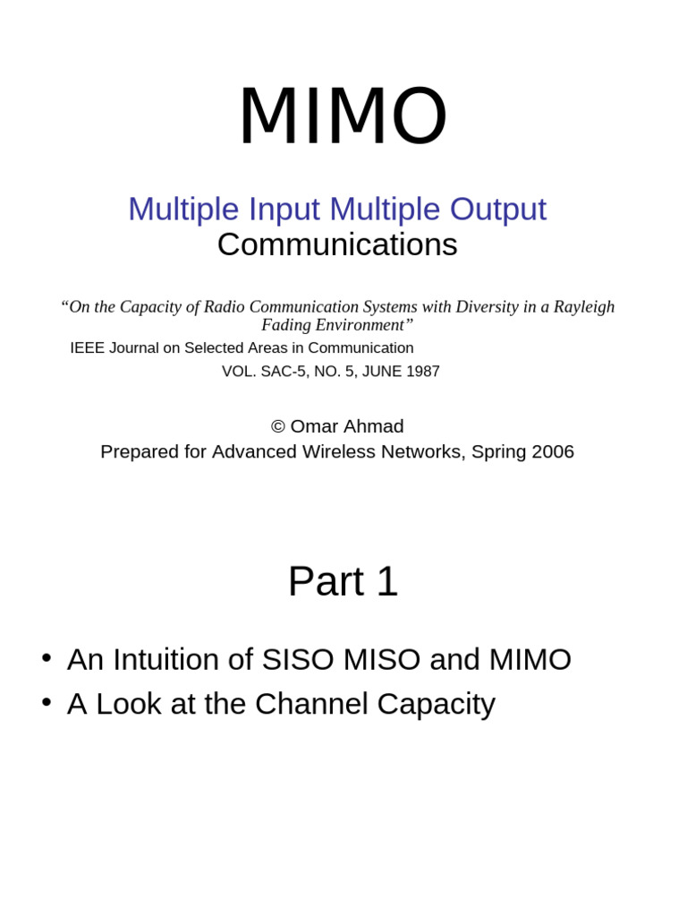 Mult | PDF | Mimo | Telecommunications Engineering