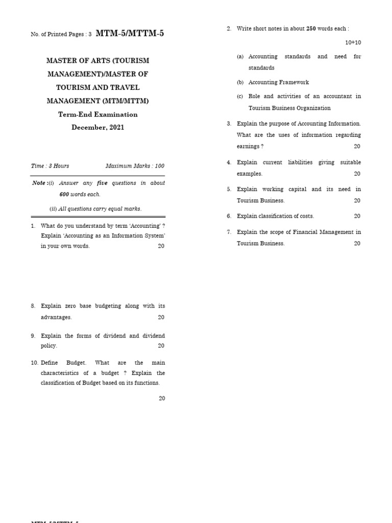 MTM 5 MTTM 5 1 | PDF | Accounting | Business