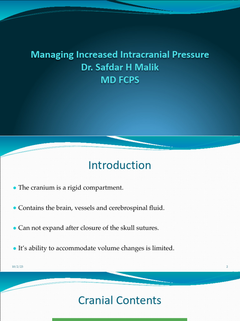 Managing Increased Intracranial Pressure | PDF | Clinical Medicine ...