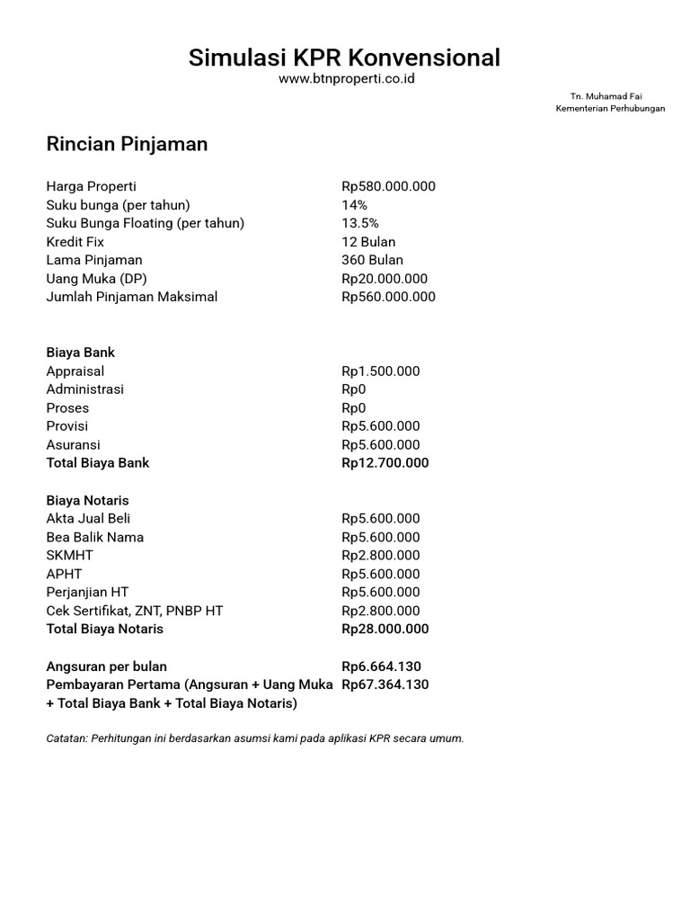 Simulasi KPR | PDF
