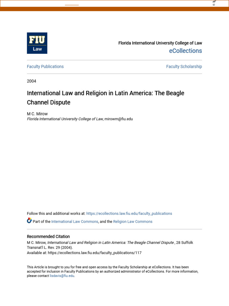 The Beagle Channel Dispute | PDF