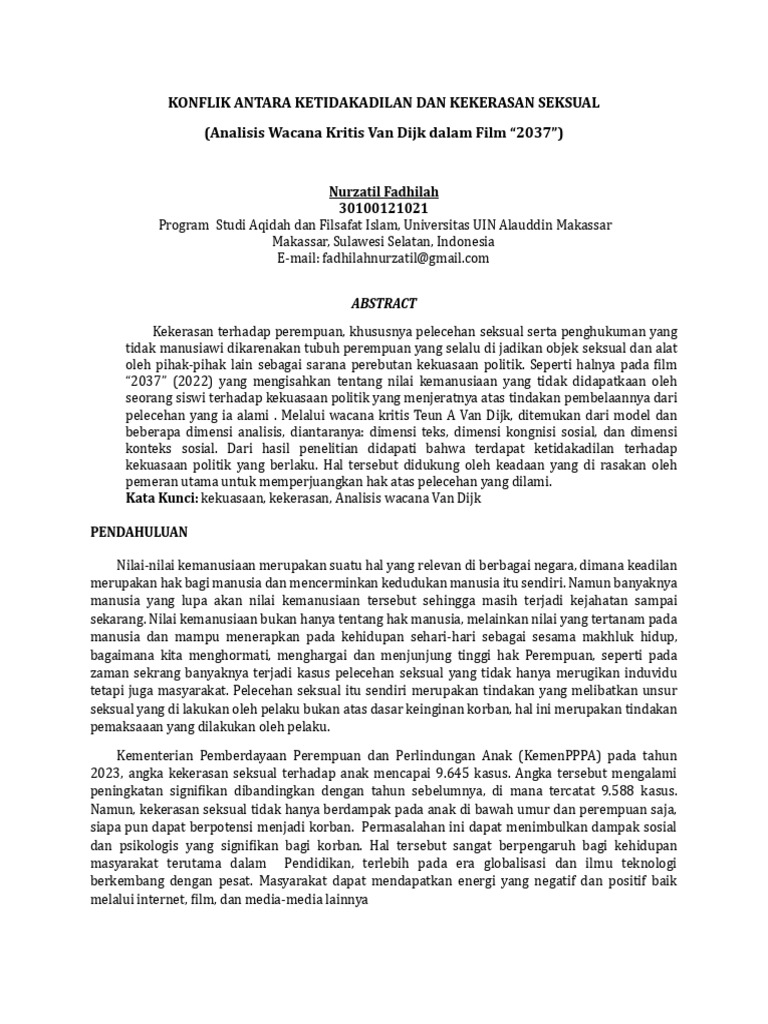 Konflik Antara Ketidakadilan Dan Kekerasan Seksual PDF | PDF | Politik | Ilmu Sosial