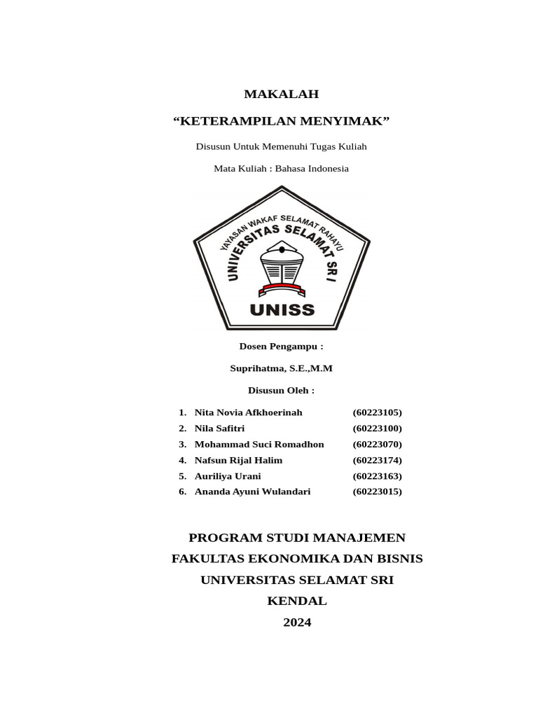 Keterampilan Menyimak klp.5 | PDF