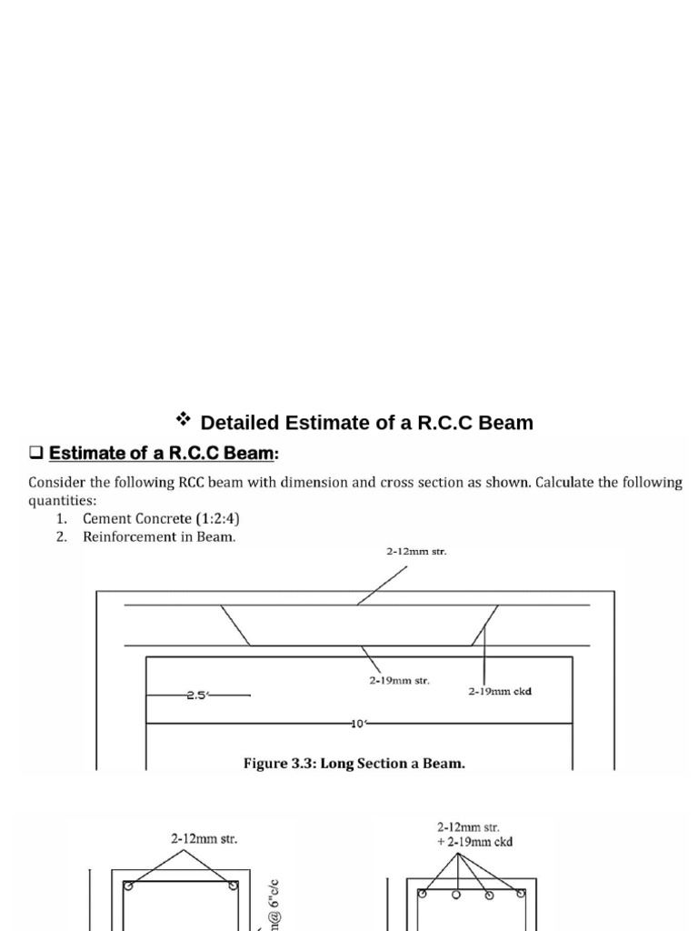 Estimation of RCC Beam | PDF