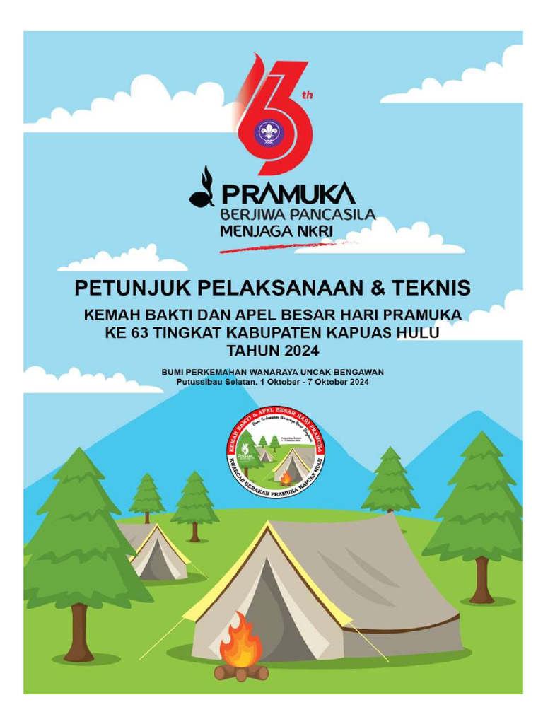 Petunjuk Kemah Pramuka Ke-63 Kapuas Hulu | PDF