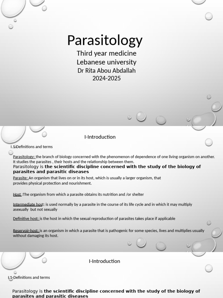 Cours Parasitologie | PDF | Malaria | Plasmodium Falciparum