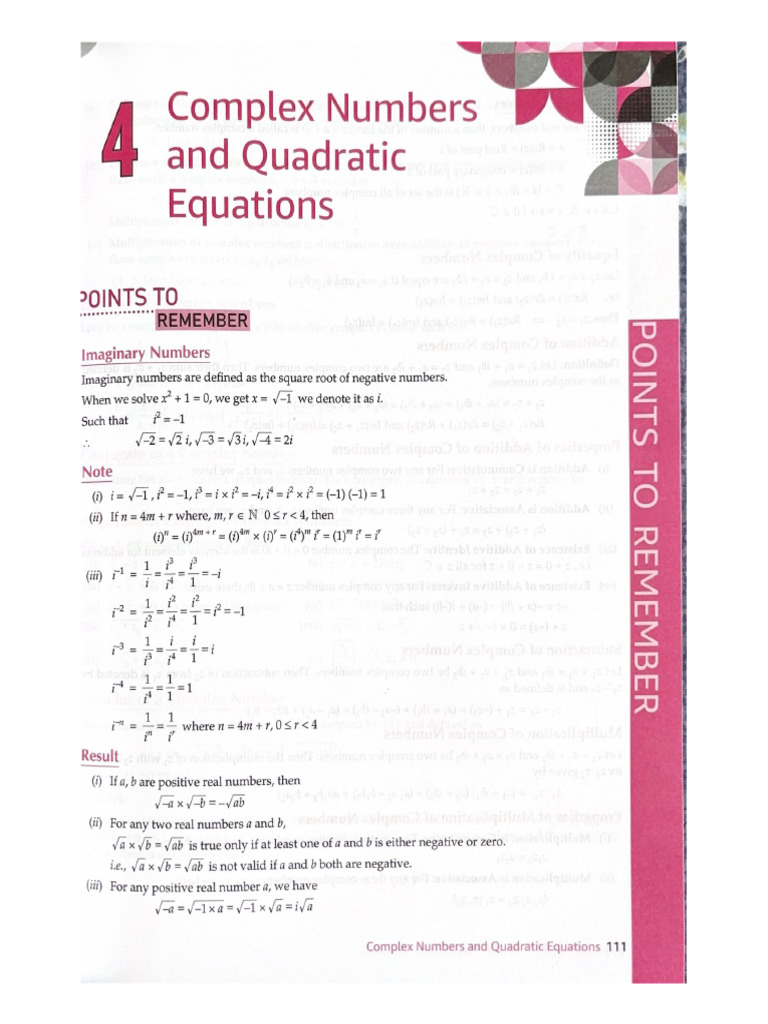 CH 4 Complex Number Part 1 | PDF