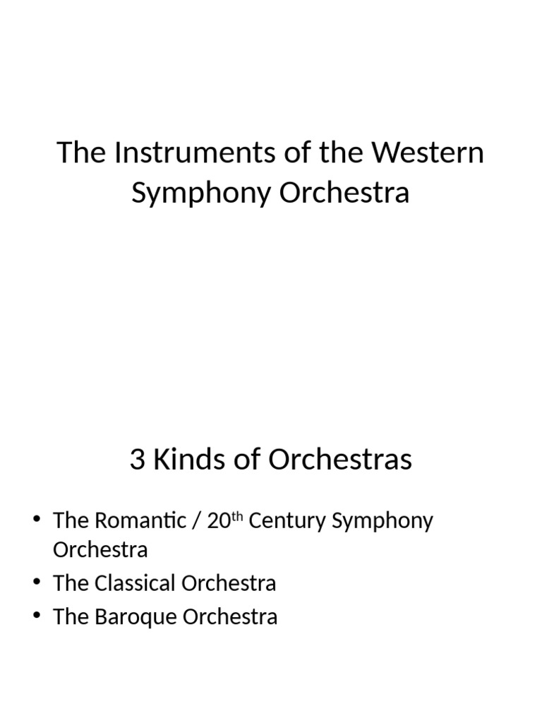 IGCSE Music - Instruments of Western Orchestra | PDF | Orchestras ...
