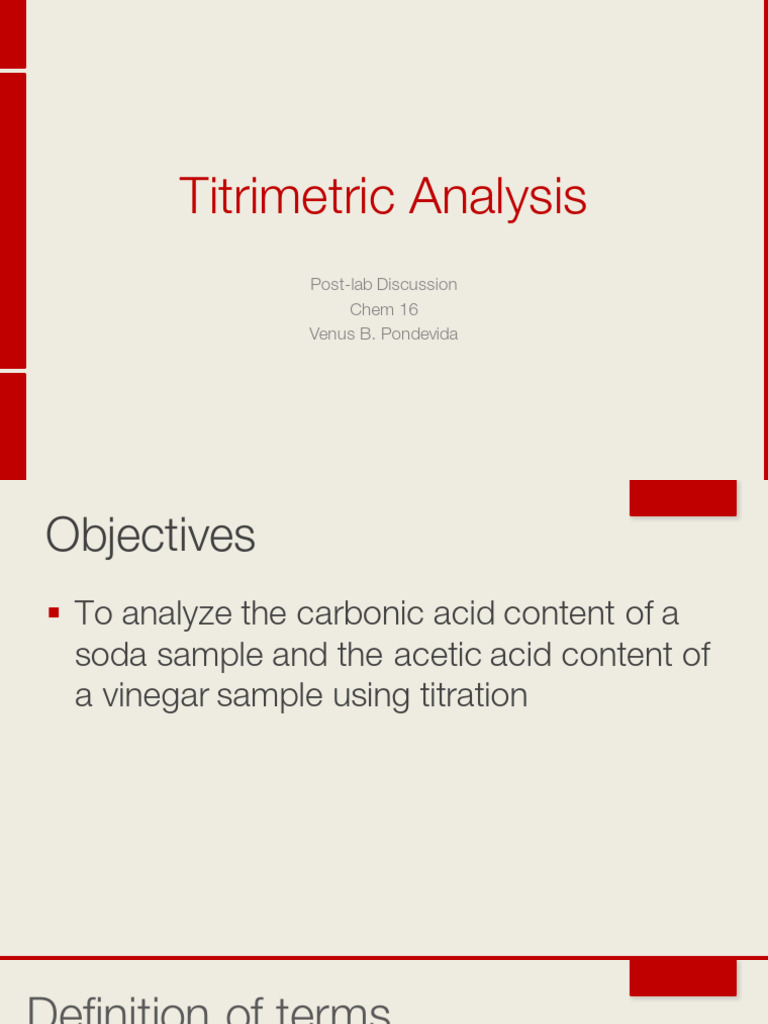 Titrimetric Analysis | PDF