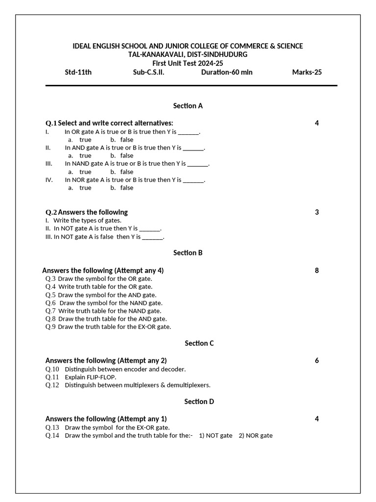 Csii 11th Science | PDF