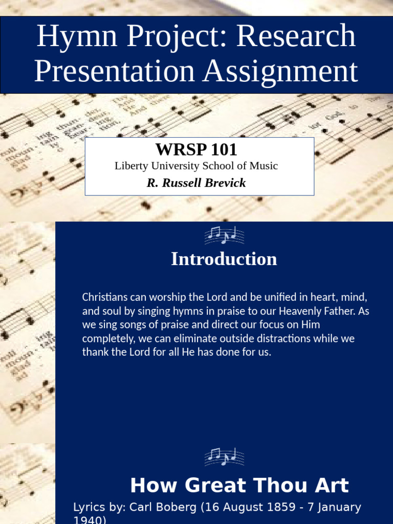 Hymn Project: Exploring Worship Songs | PDF | Hymns