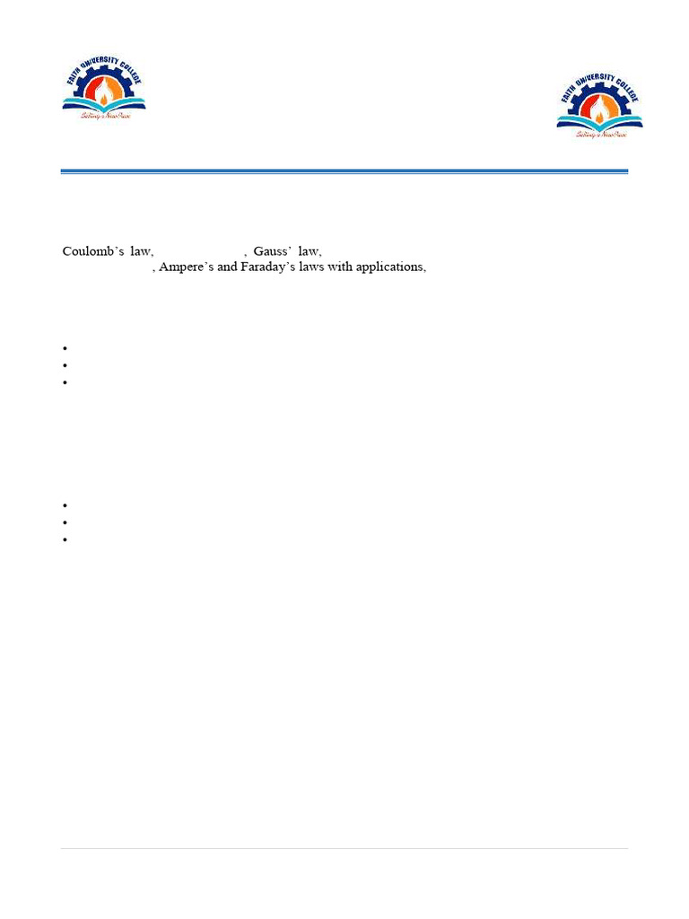 Phys 102 Syllabus And Course Outline Pdf Academic Dishonesty