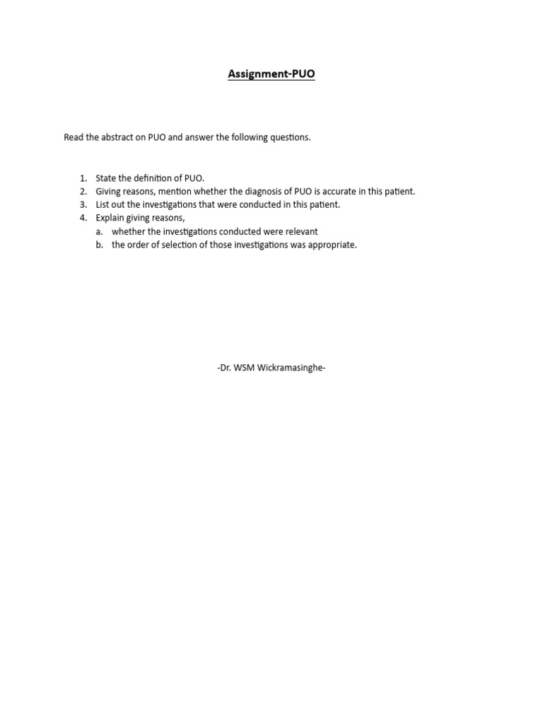 Assignment PUO | PDF