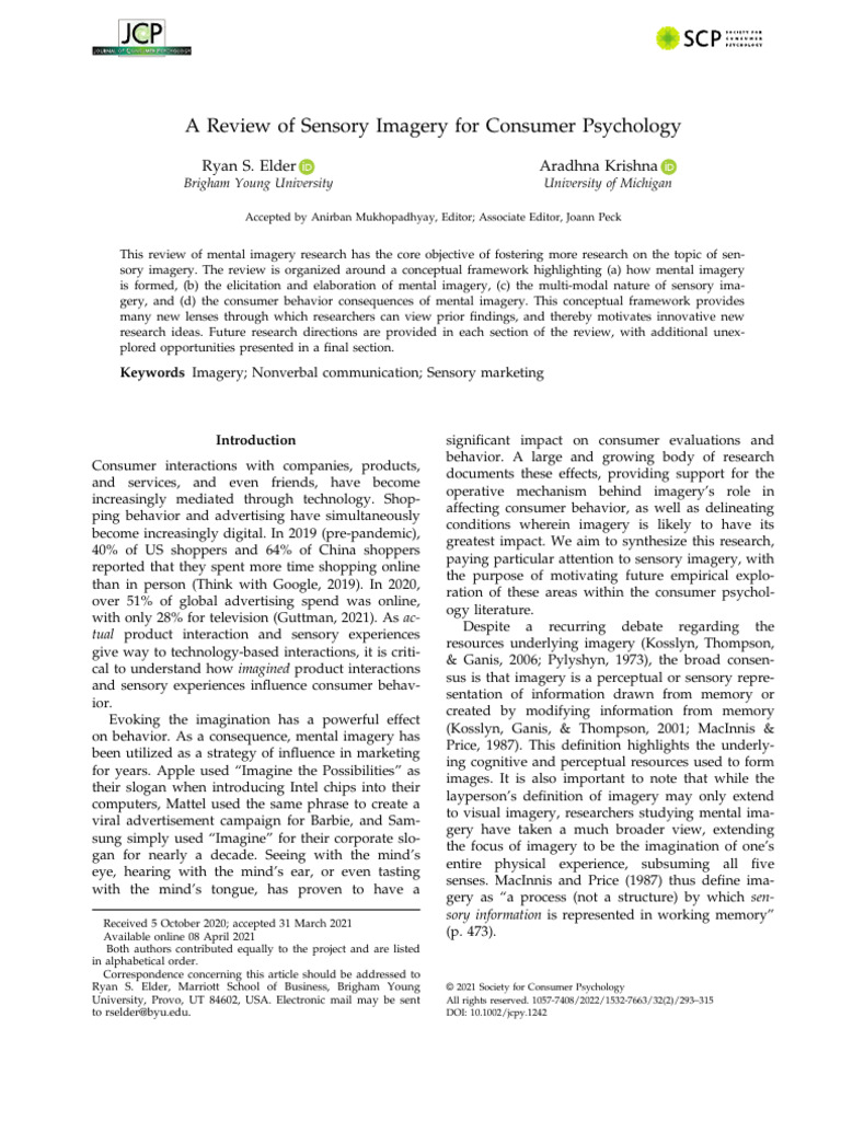 A Review ... Psy | PDF | Perception | Mental Image