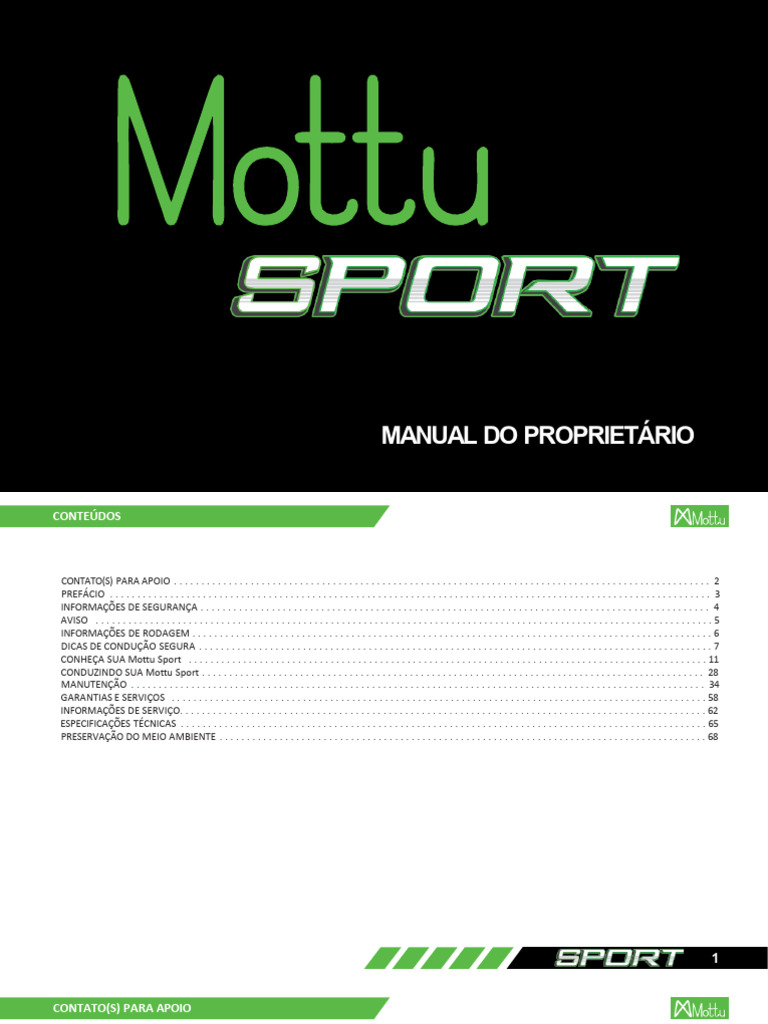 Manual Mottu Sport | PDF | Freio | Motocicleta