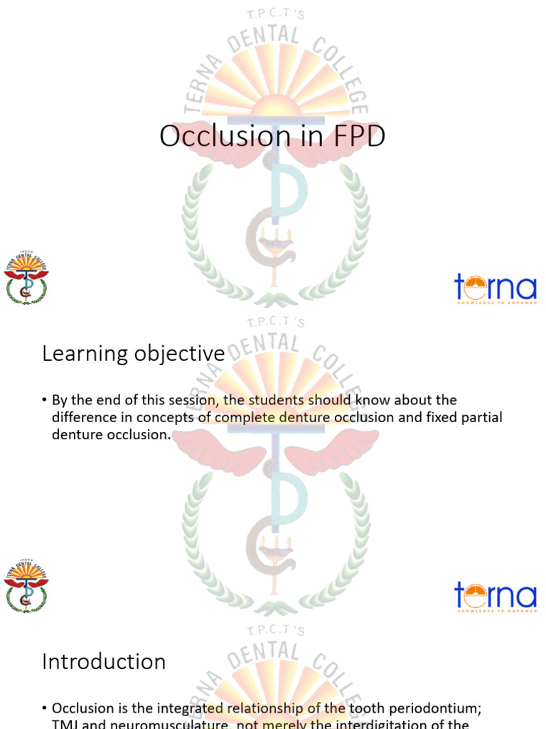 Occlusion in FPD | PDF | Tooth | Mouth