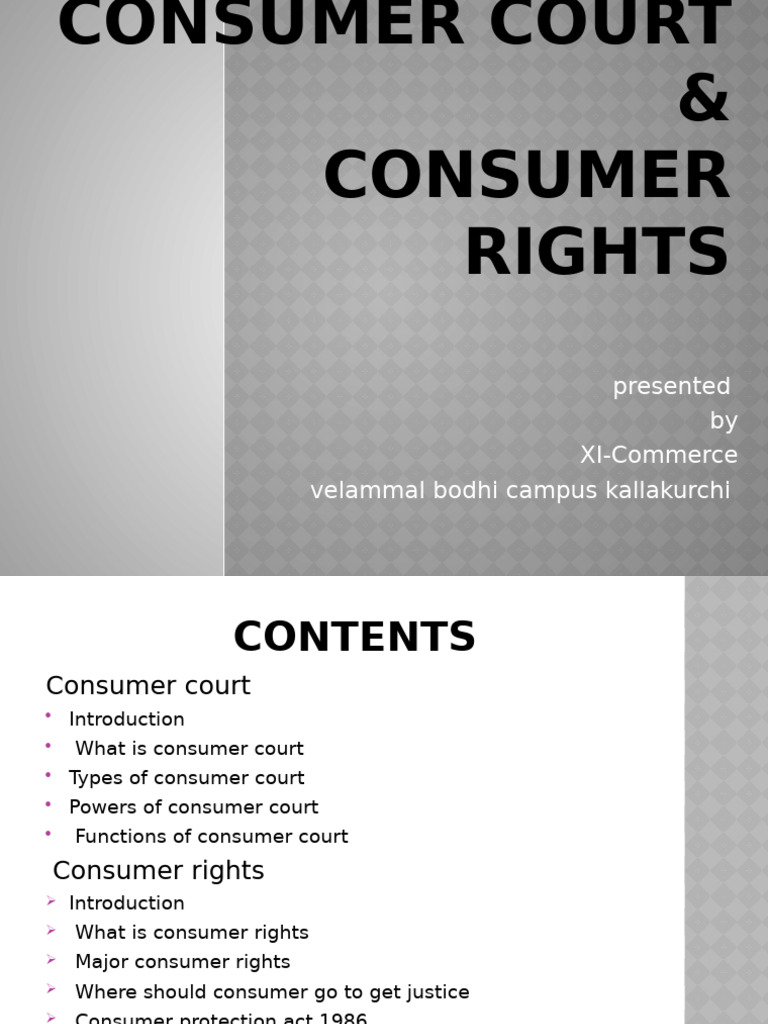 Consumer Court | PDF