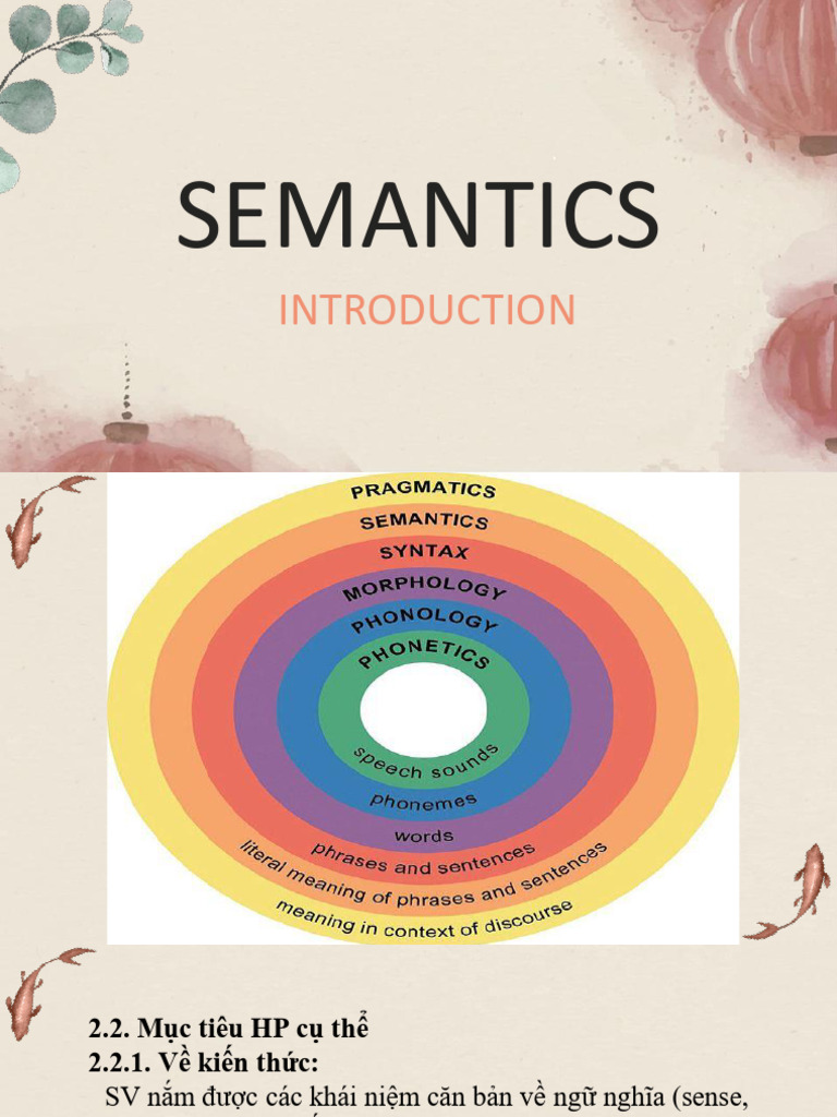 W1 Introduction To Semantics | PDF | Proposition | Word