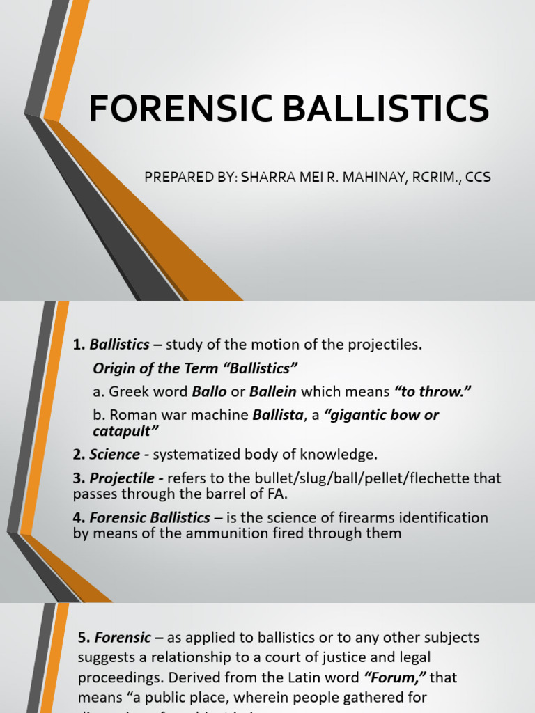 Forensic 6 Ballistics | PDF | Caliber | Cartridge (Firearms)