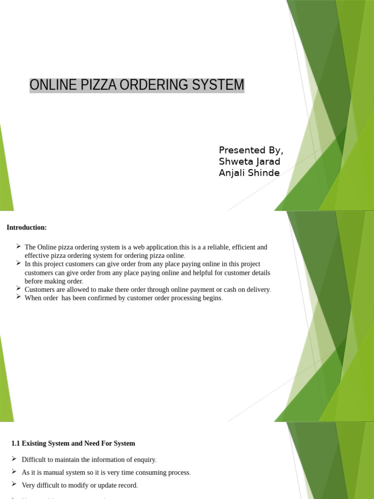 Online Pizza Ordering System | PDF | Databases | Software