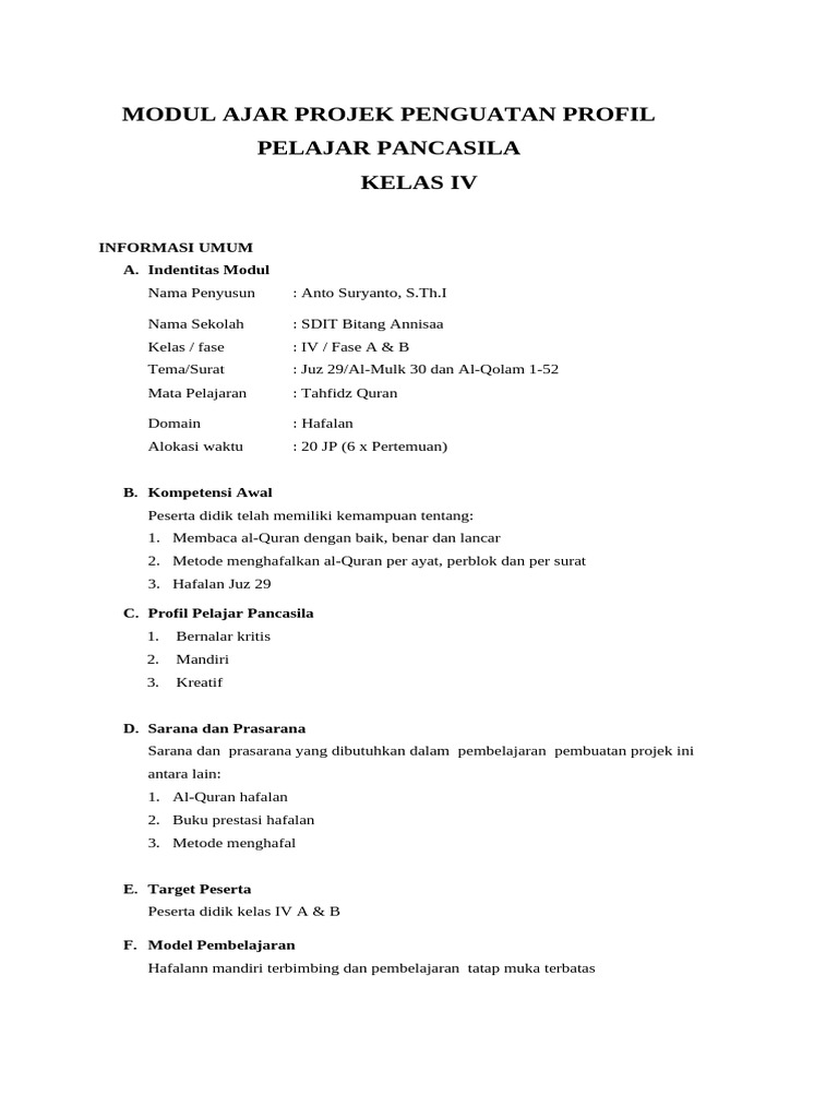 Modul RPP | PDF | Karier & Perkembangan