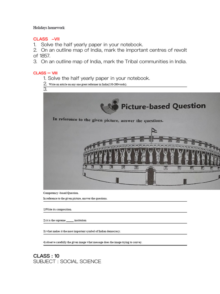 Holidays HW | PDF