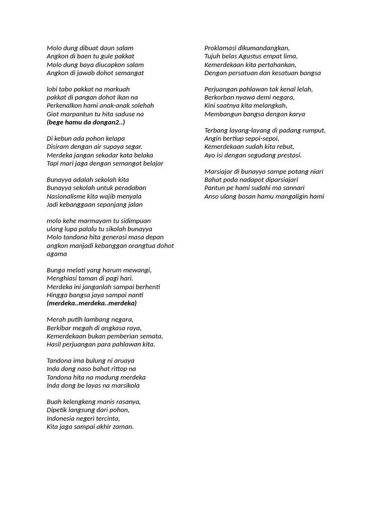 Pantun Merdeka untuk Anak SD | PDF