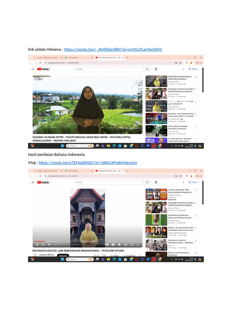 Hasil Asesmen Berbeda Akre | PDF