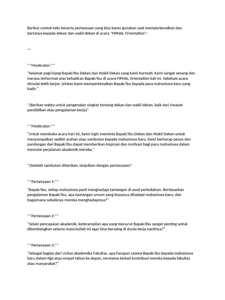Berikut Contoh Teks Beserta Pertanyaan Yang Bisa Kamu Gunakan Saat Memperkenalkan Dan Bertanya ...
