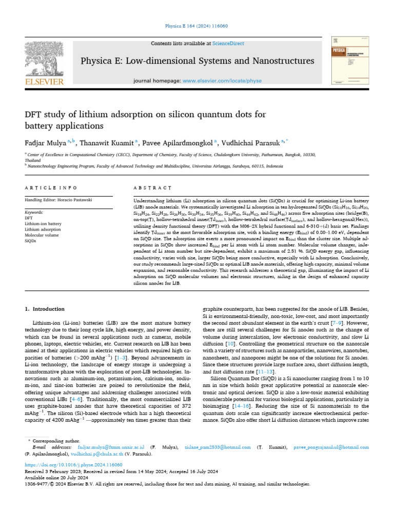Published | PDF | Lithium Ion Battery | Silicon