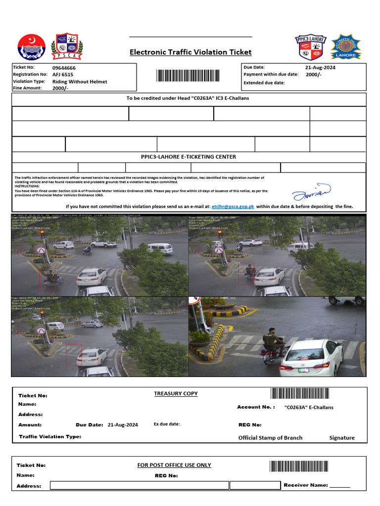 Afj 6515 | PDF | Traffic Ticket | Driving