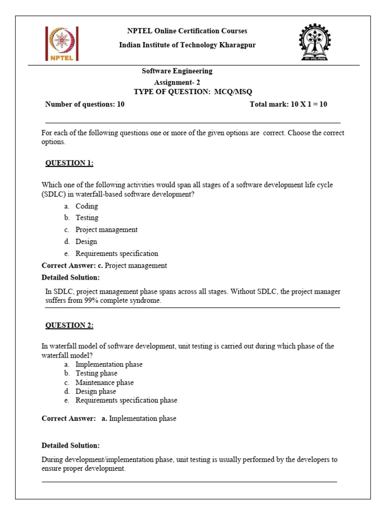 SE - 2024 - Assignment 2 | PDF | Systems Engineering | Computing