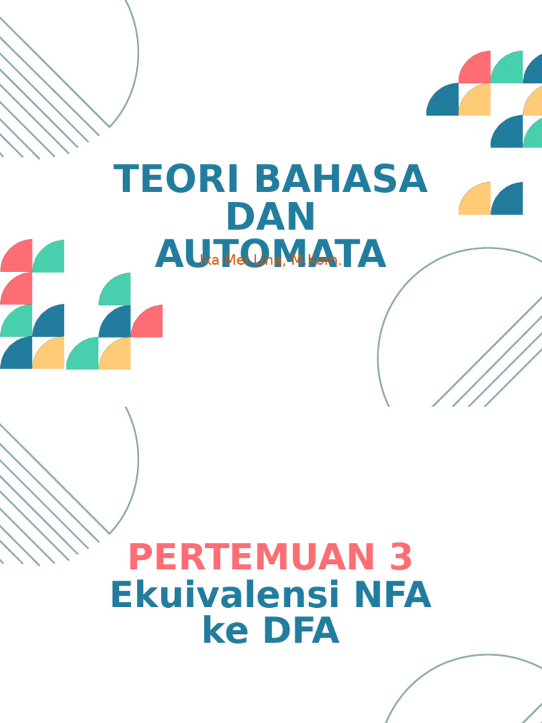 Pertemuan 3 - Ekuivalensi NFA To DFA | PDF