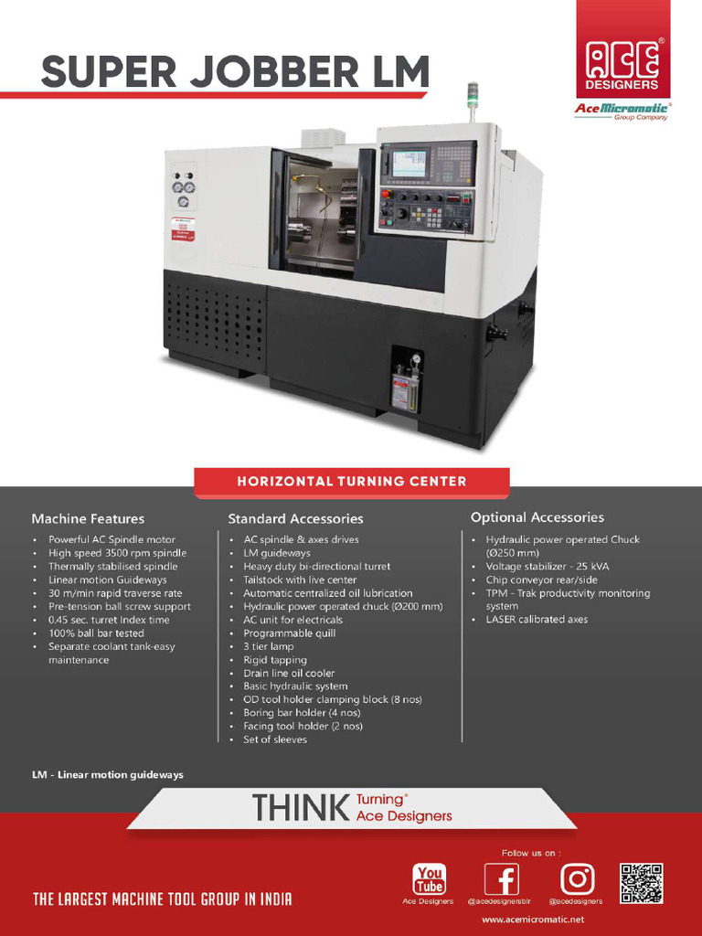 Acemicromatic - CNC Super Jobber LM | PDF