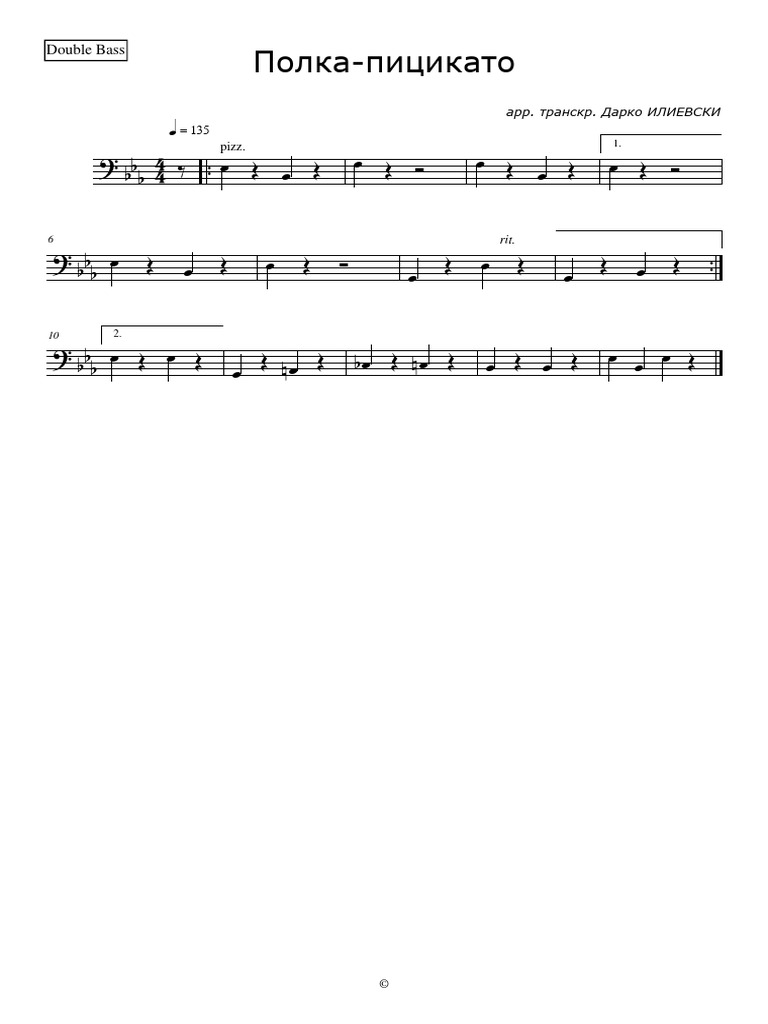 07 Picikato Polka - Double Bass | PDF